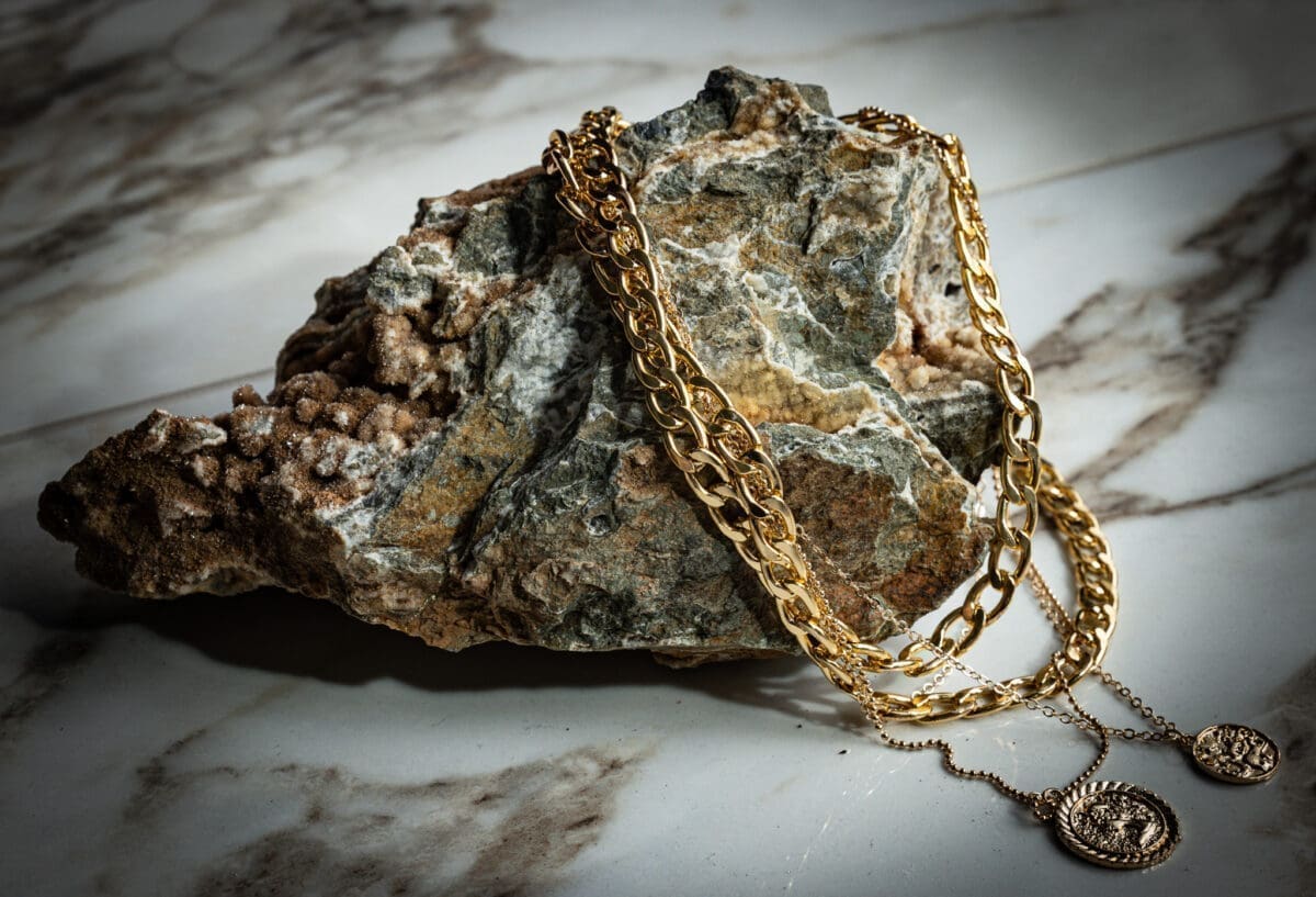 Golden Charmfall Necklace - Karma