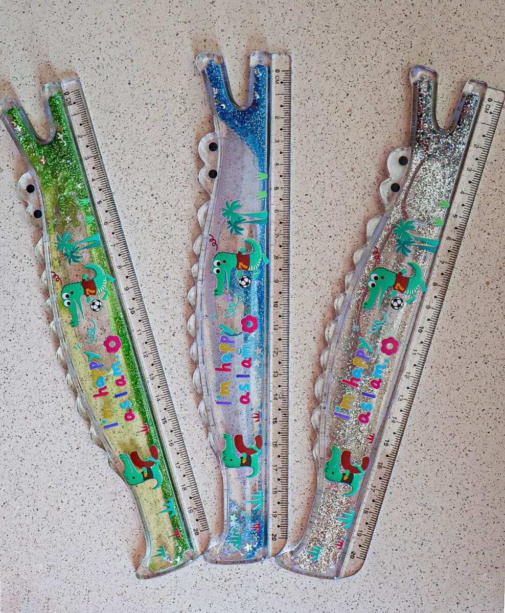GLITTER CROCODILE RULER - Karma
